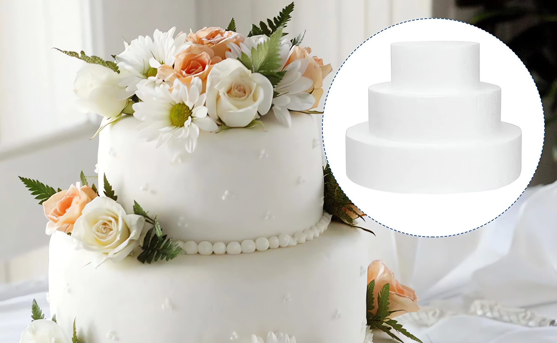 Foam Cake Dummies Supply | Wedding Fake Cakes | Cake Dummy Display ...