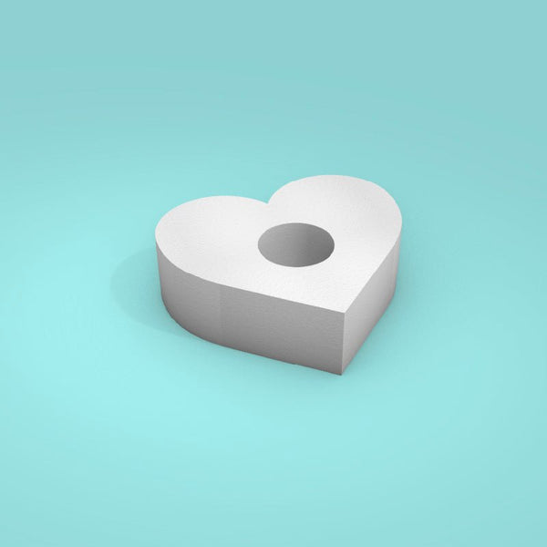 Foam Heart Cake Dummy 10”x 3” with 3" Hole - Cake Dummies Supply – Foam ...